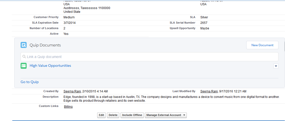 Salesforce World: Quip Connect : Quip + Salesforce integration