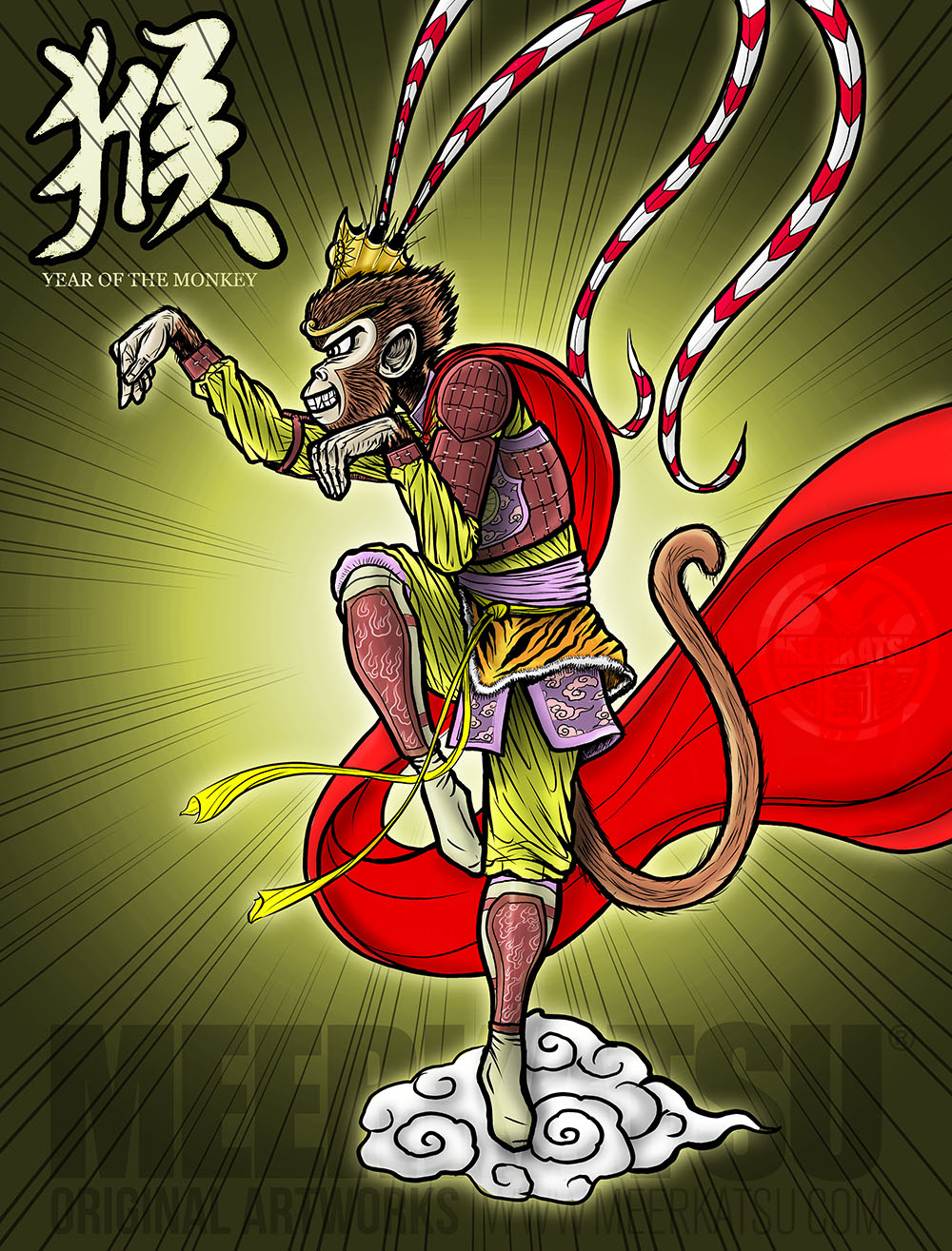 Meerkatsu Art: Year of the Monkey