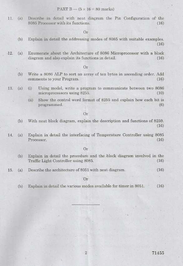 Ec2304 Microprocessors And Micro Controllers April May 2015 Question Paper University Question
