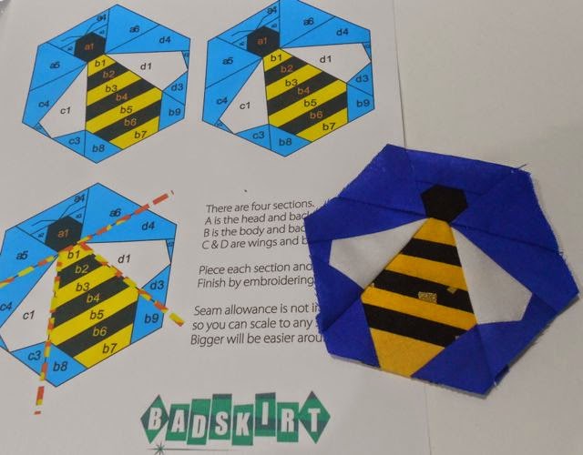 Val Spiers Sews: Paper Pieced Bee