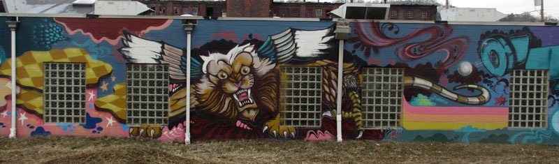 Pittsburgh Murals and Public Art: Pinball Mural by Soviet, Remix, Smae