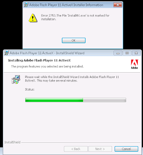If You Experience Something Like ...: Unable to deploy Adobe Flash ...