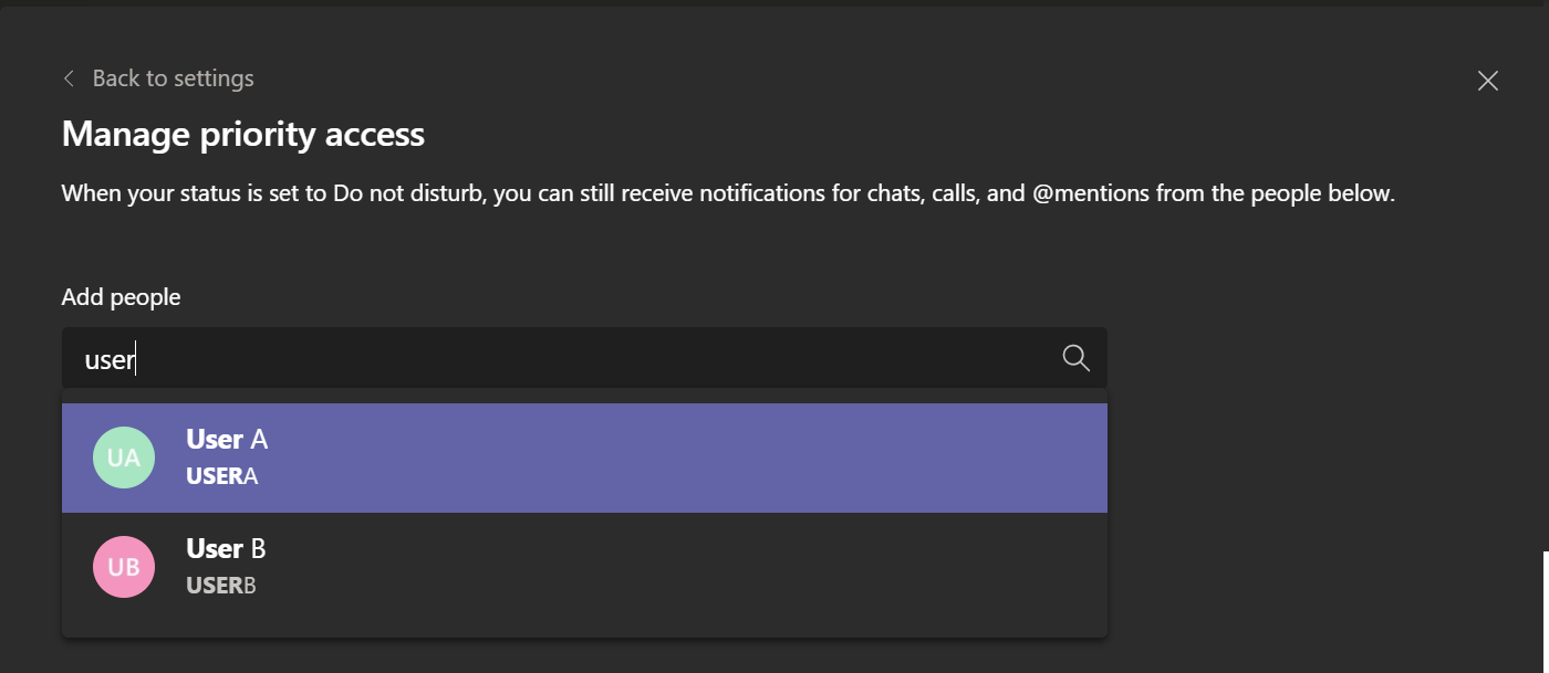 Managing Priority Access in Teams