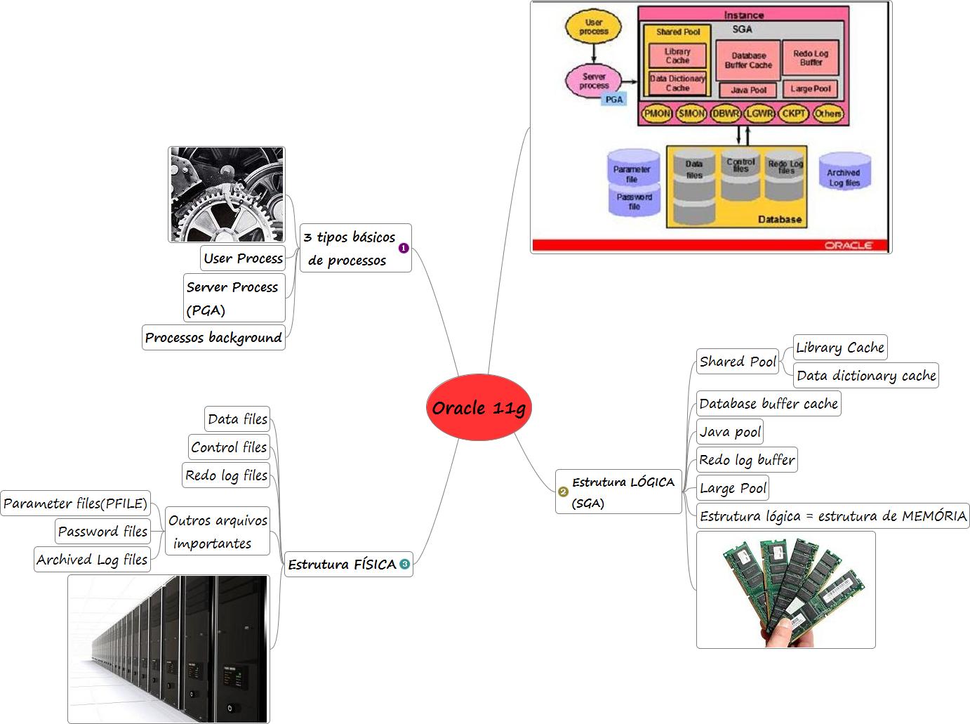 Mapas mentais para concursos de TI: Oracle 11g - Administração
