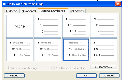 Langkah-lankah pemakaian numbering dengan menggunakan icon pada MS.Word ...