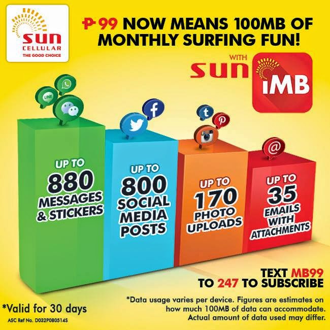 Sun Postpaid iMB Promo - 100MB Mobile Internet for Additional 99 Pesos ...