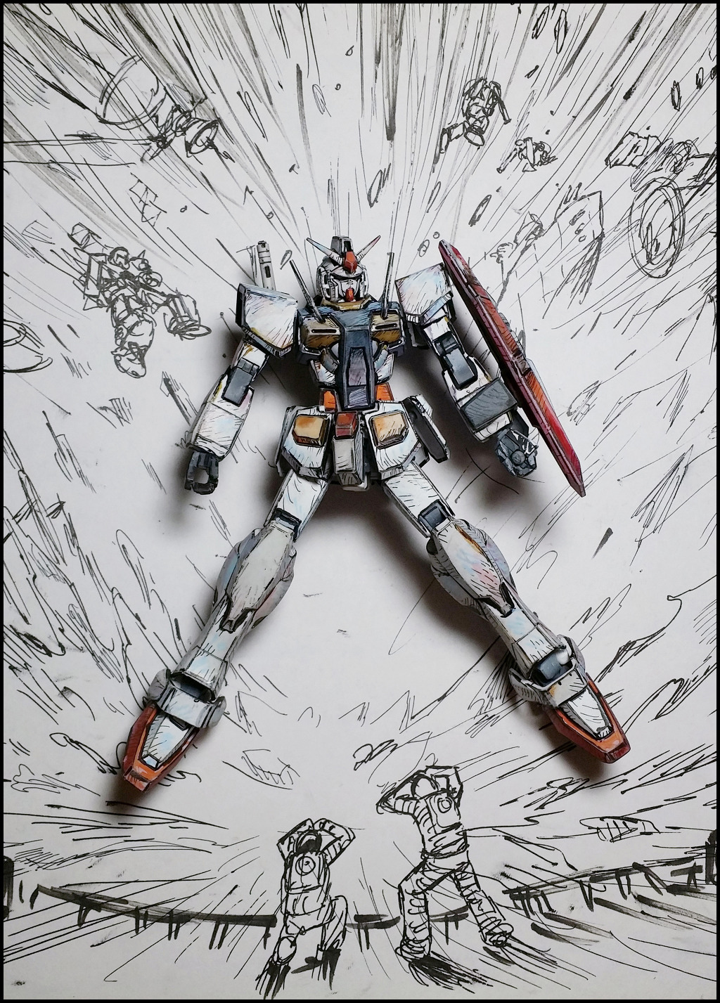 GUNDAM GUY: HG 1/144 Exia Repair, 0 Gundam, RX-78-2 Gundam [Manga Color ...