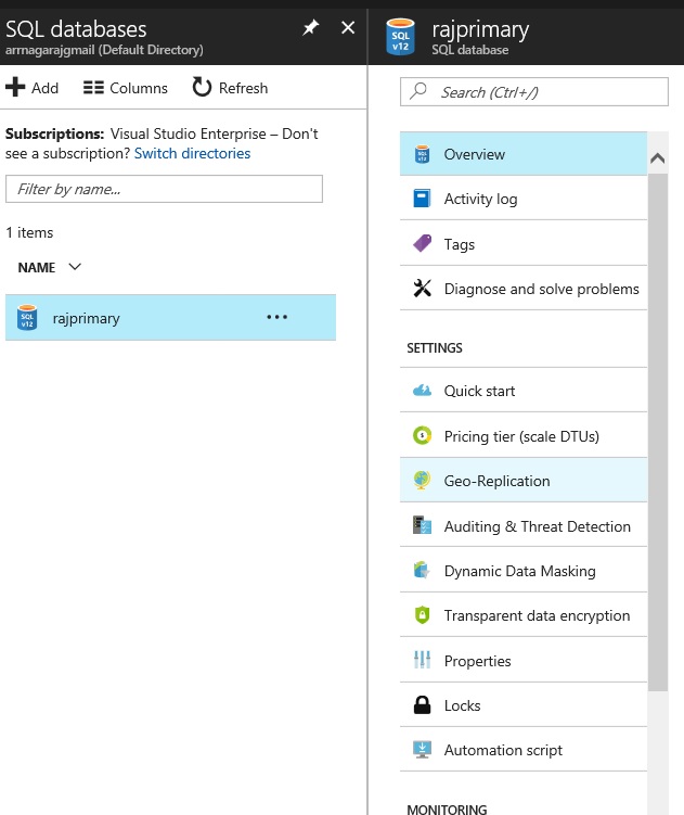 Sql And Sql Only Sql Azure Databases Active Secondary How To Configure Part 1 9444