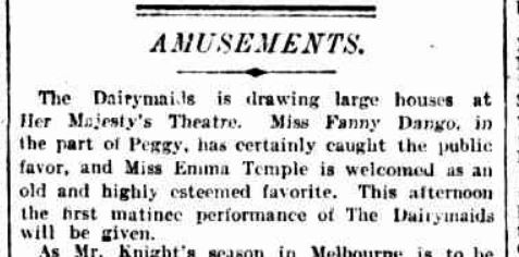 Casey Cardinia - links to our past: Miss Fanny Dango