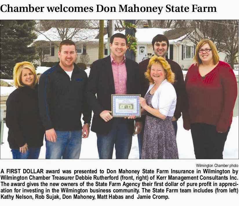 Wilmington Chamber of Commerce News: First Dollar Award ~ Don Mahoney ...