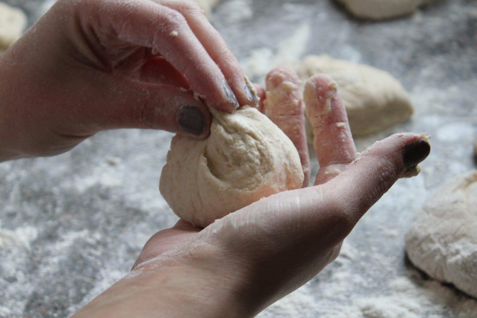 French Boule Rolls with Garlic Dipping Oil