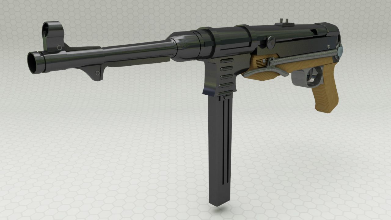 BA6 Independant Study: MP40 Rifle Render