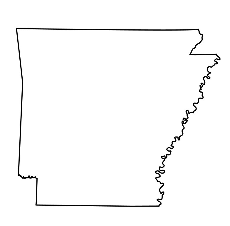 Blog de Biologia: Arkansas Outline Map