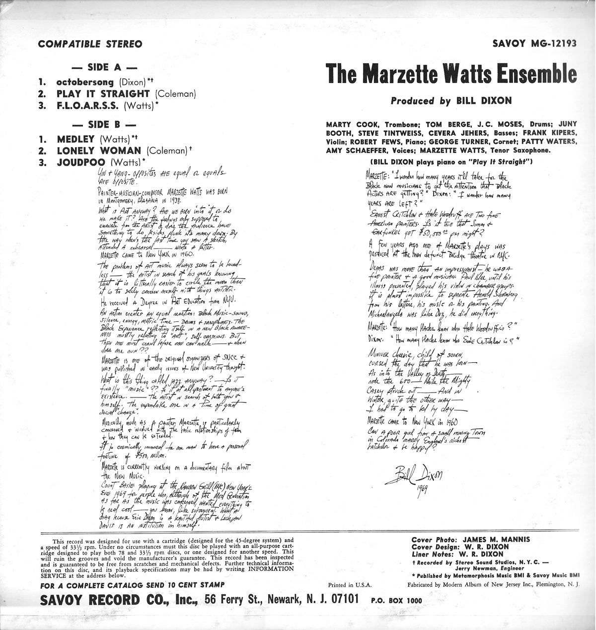 Gems of Jazz: Marzette the Obscure