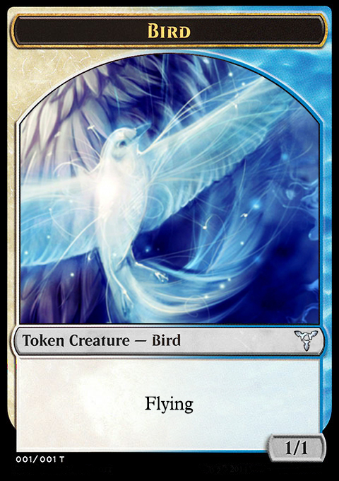 Card Stock: Custom Tokens #6: White/Blue 1/1 Bird (from Dovescape and ...