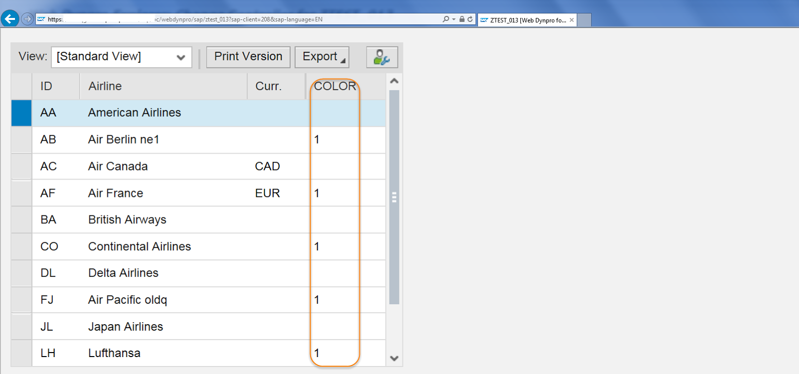 Techsap Web Dynpro Alv With Row Color
