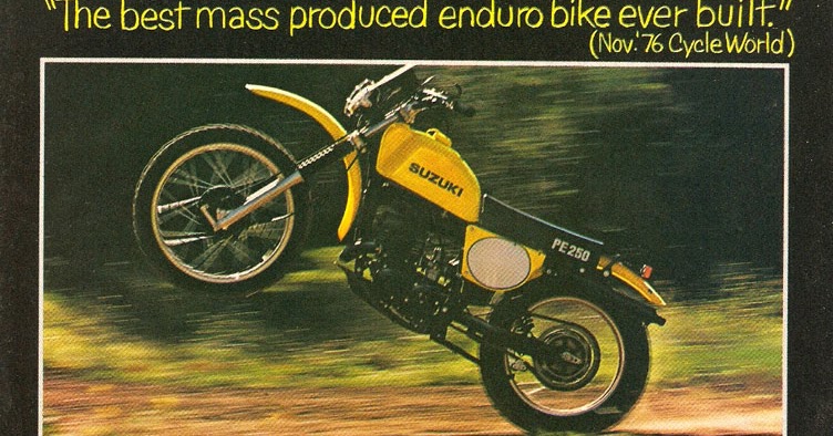 Racing Cafè: Vintage Brochures: Suzuki PE 250 1977 (Usa)