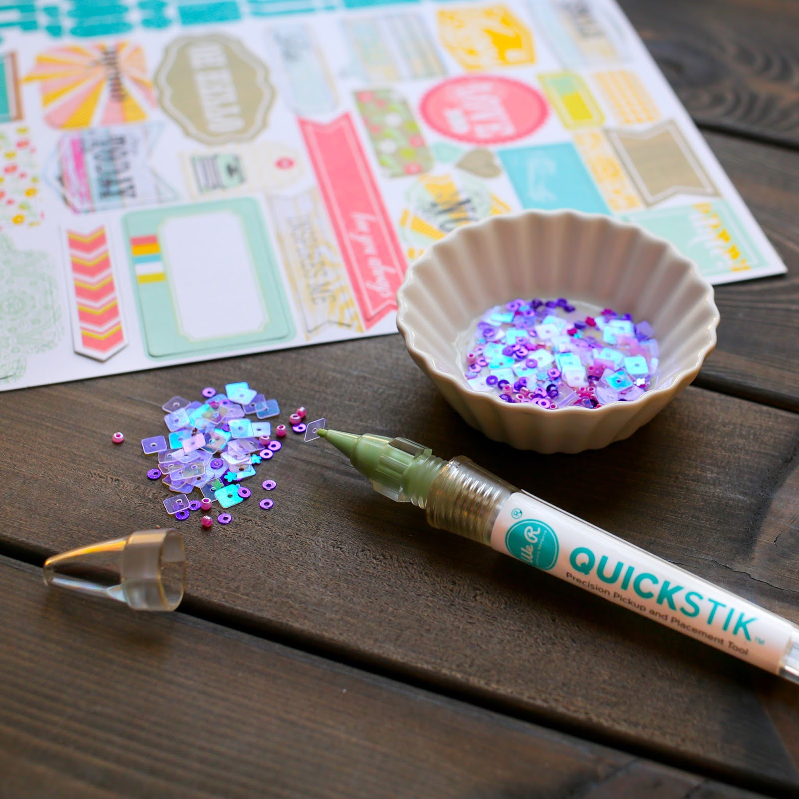 Scrapographie: Скрап-воркшоп. Инструмент Квик стик.