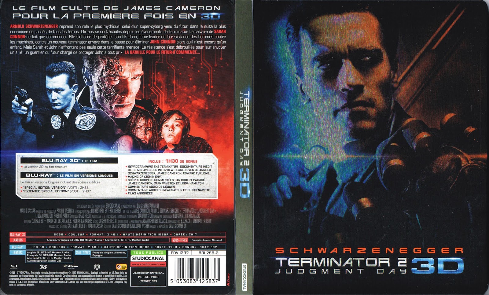 BLU-RAY JAQUETTES BLU-RAY: Terminator 2 3D