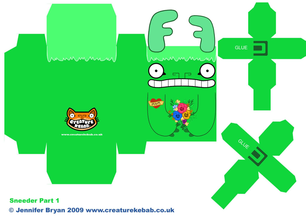 Adel's Book: Cube Paper Craft Some Cute Characters