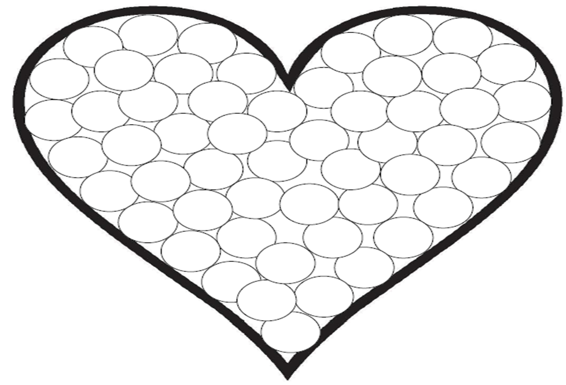 Maestra en prácticas: Corazón para rellenar con gomets