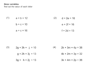 MEDIAN Don Steward mathematics teaching: three variable simultaneous ...