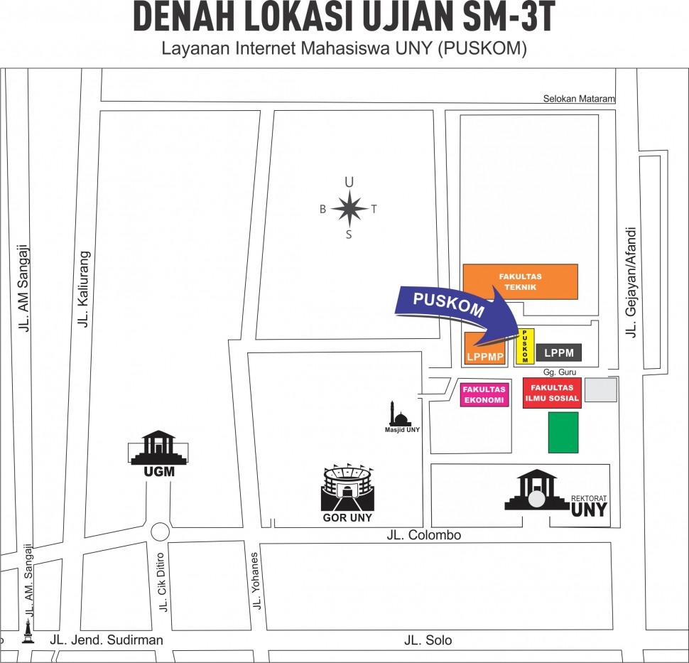 Inilah Denah Lokasi Ujian SM-3T di Universitas Negeri Yogyakarta (UNY ...