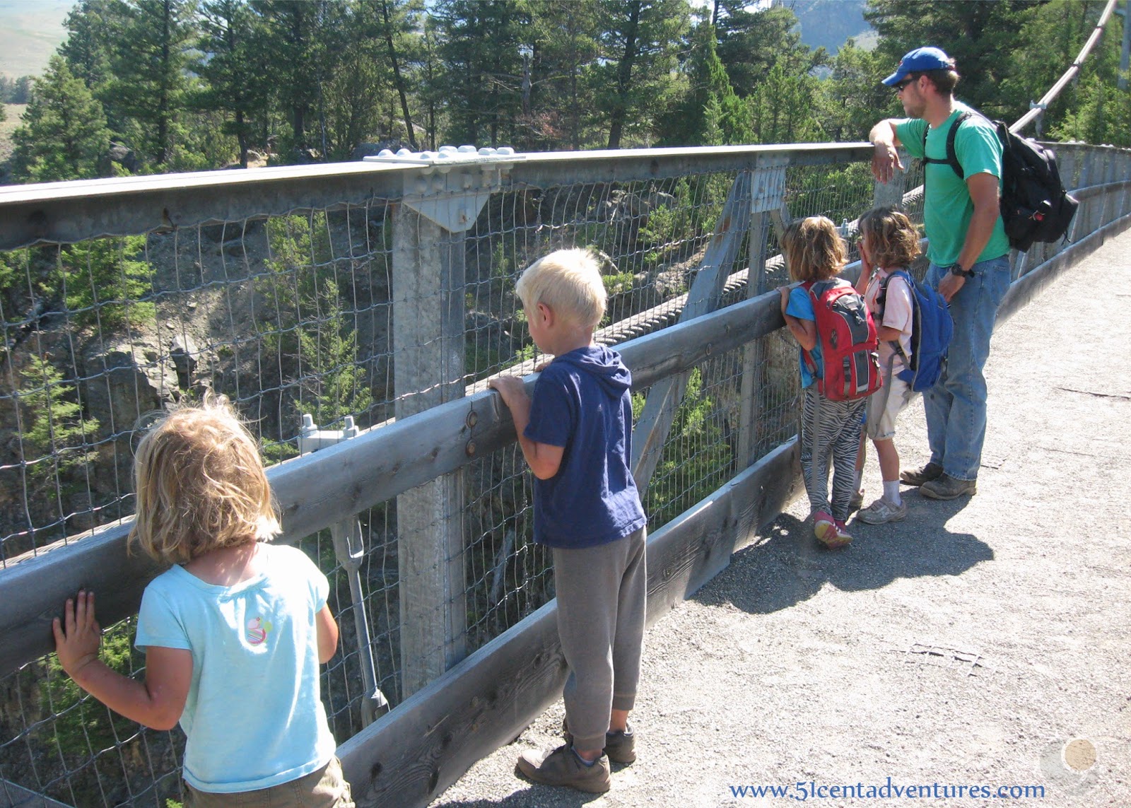 51 Cent Adventures: Suspension Bridge on the Hellroaring Creek Trail ...