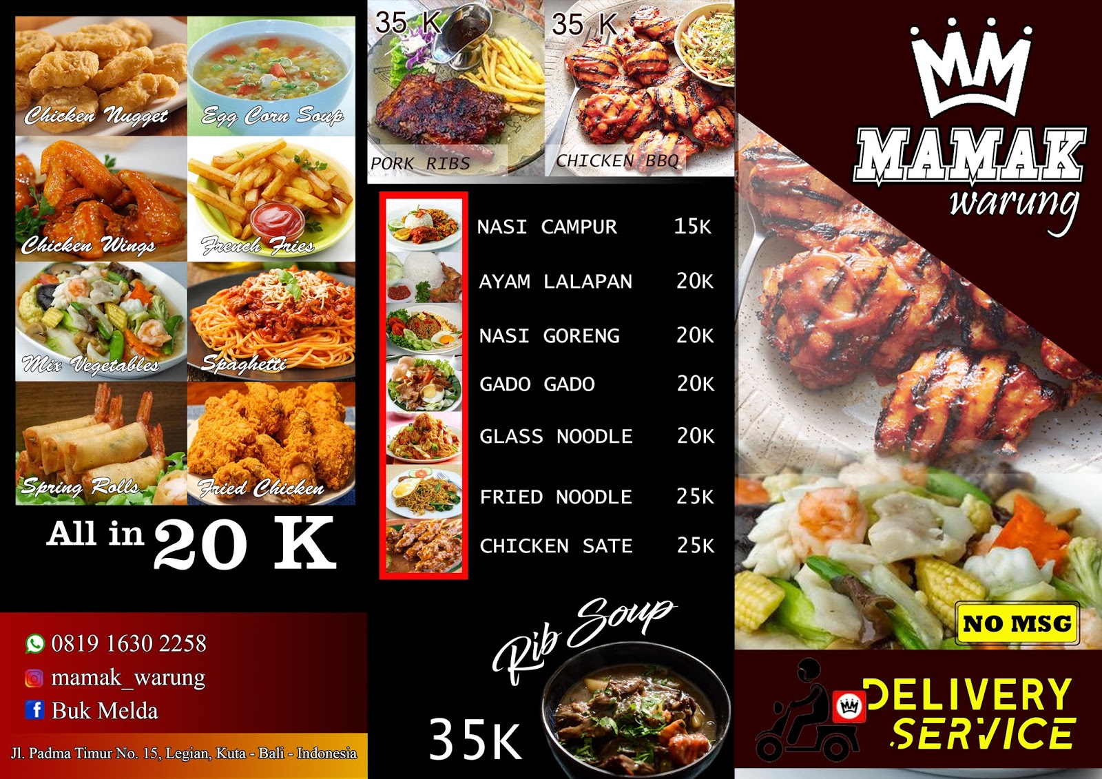 Andi Printing Legian: Contoh Design Menu