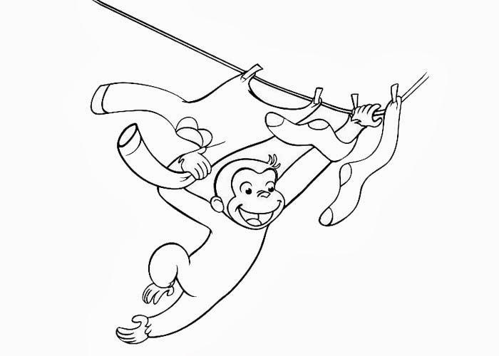 Curious George monkey coloring pages | Free Coloring Pages and Coloring ...
