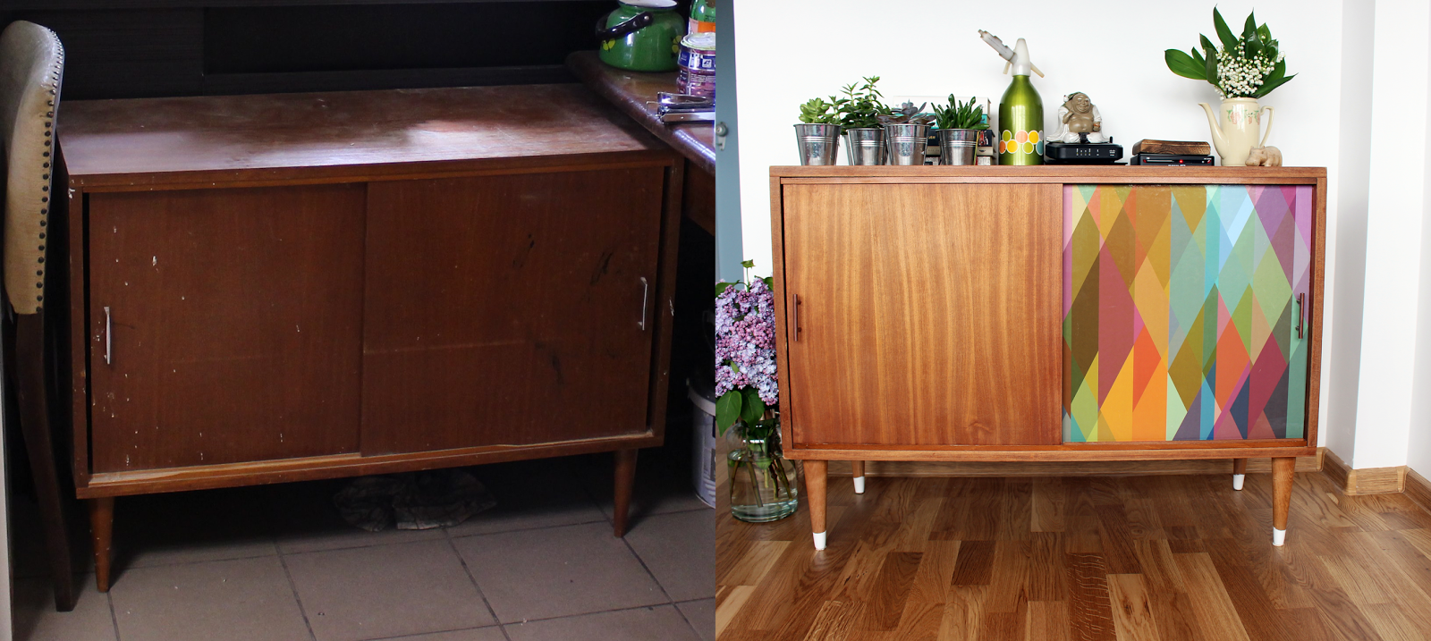 RETRO KOMODY WE WNĘTRZACH. KOMODY PRL NA SALONY - Refreszing