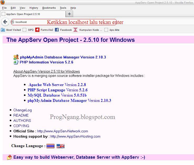 Programmer Nganggur: Instalasi Appserv 2.5.10 / Appserv 2.6.0