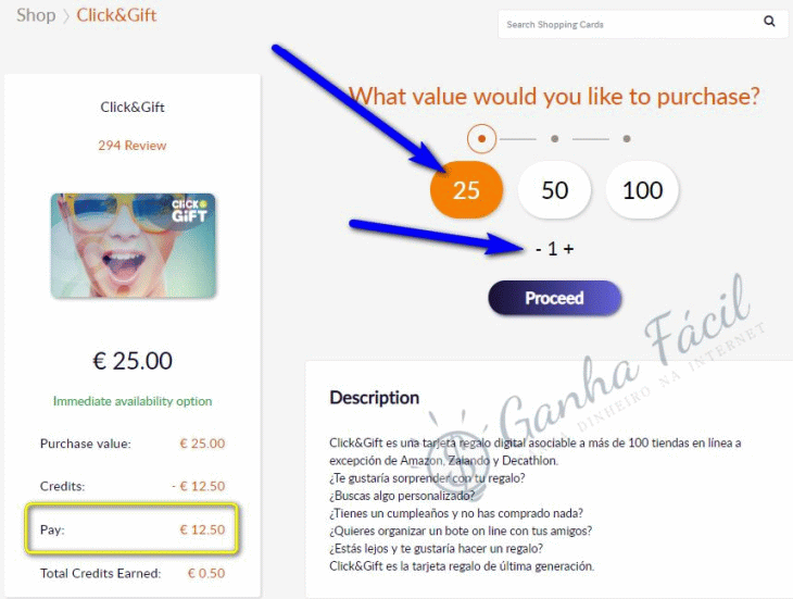 Como comprar vales Click&Gift no Sixth Continent | Ganha Dinheiro na Net