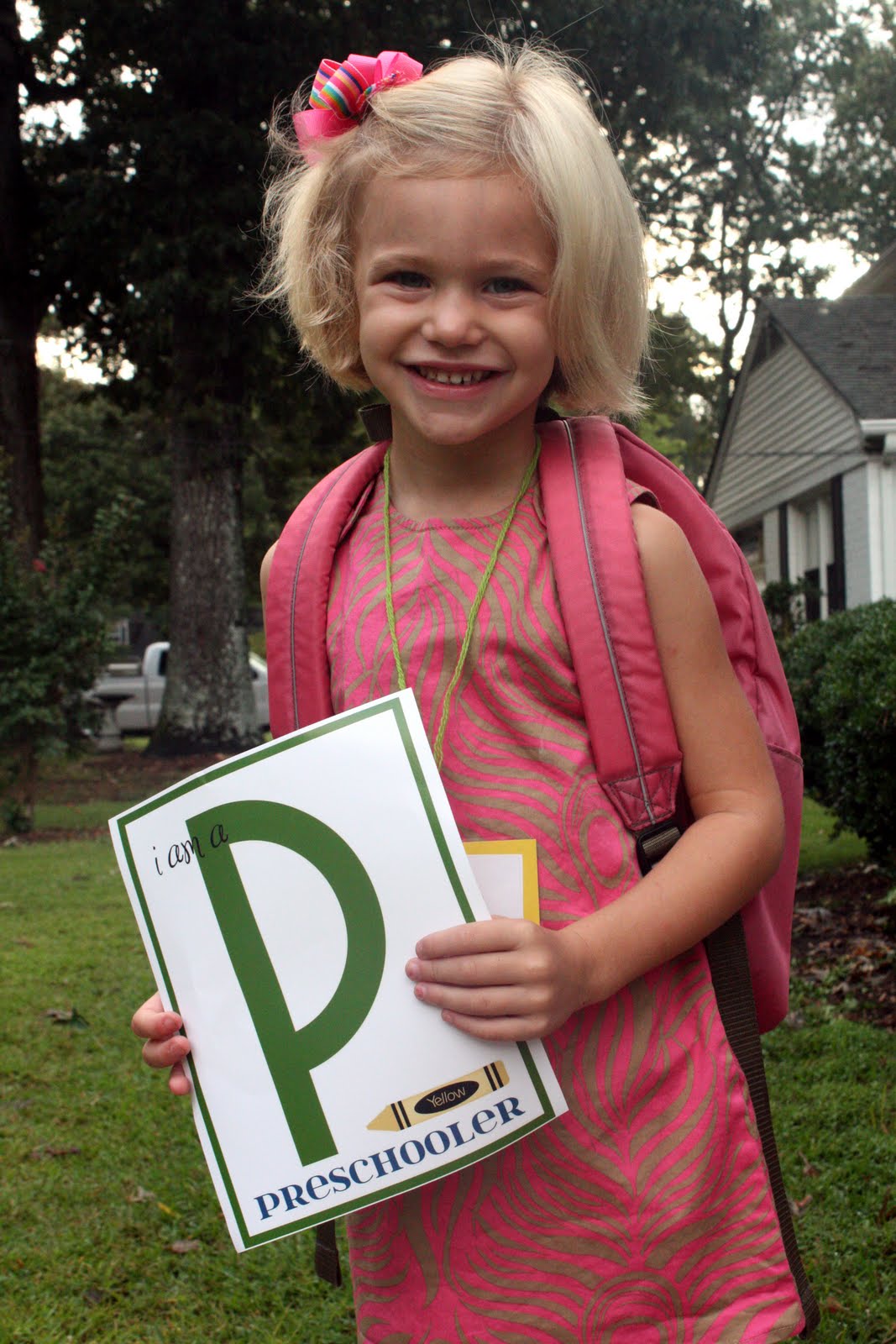 Naptime is the New Happy Hour....: First Day of School- Preschool
