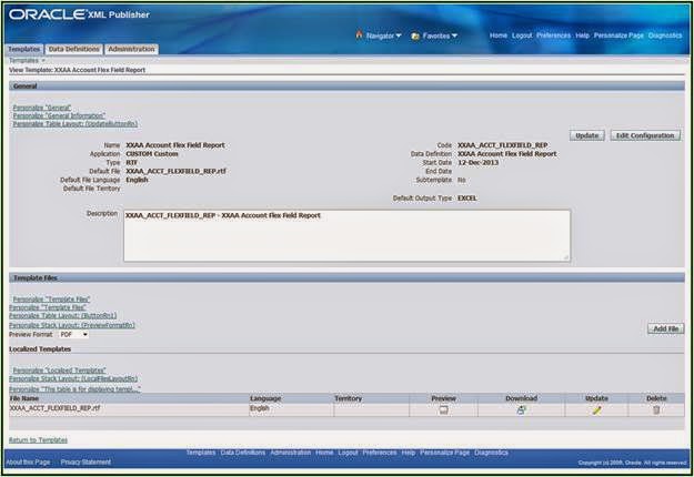 Oracle Applications: AOL - Creating Custom Account Flex Field Parameter in Concurrent Programs