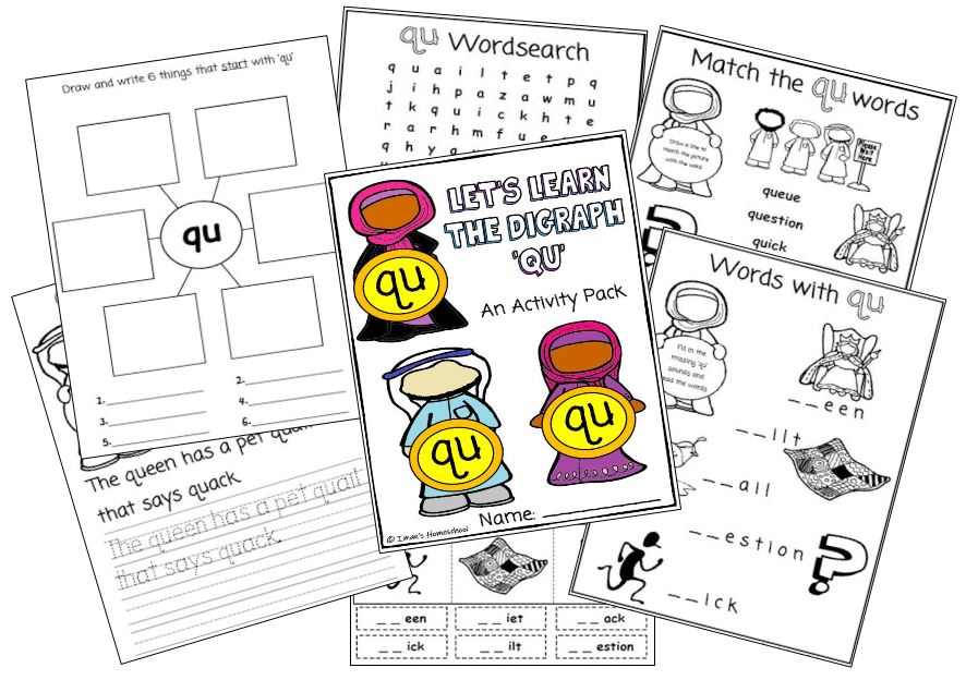 Iman's Homeschool ~ The Curriculum: Let's Learn the Digraph - 'QU ...