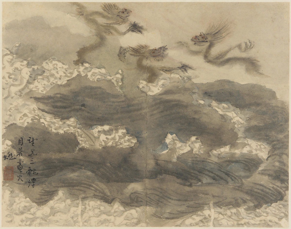 Luo Ping - Pinturas inspiradas en poemas de Jiang Kui | Crecidas de Otoño