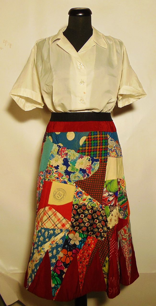 Saia de patchwork com história