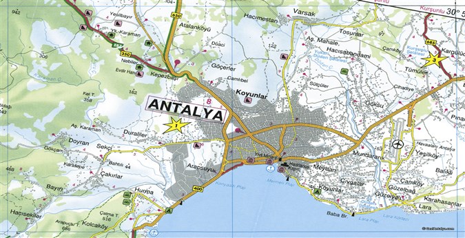 antalya tourist map | Maps Of Cities