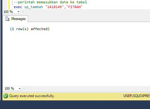 Informatika ITN Malang: Cara Membuat STORED-PROCEDURE dan FUNCTION di SQL Server