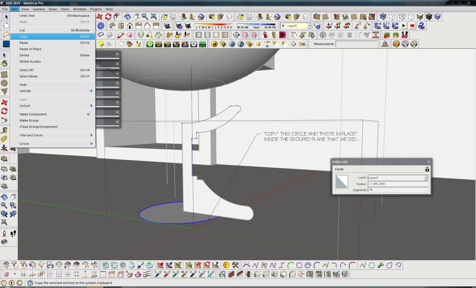 SKETCHUP TEXTURE: SKETCHUP TUTORIAL HOW TO MODELLING AN "EGG SHELL CHAIR"