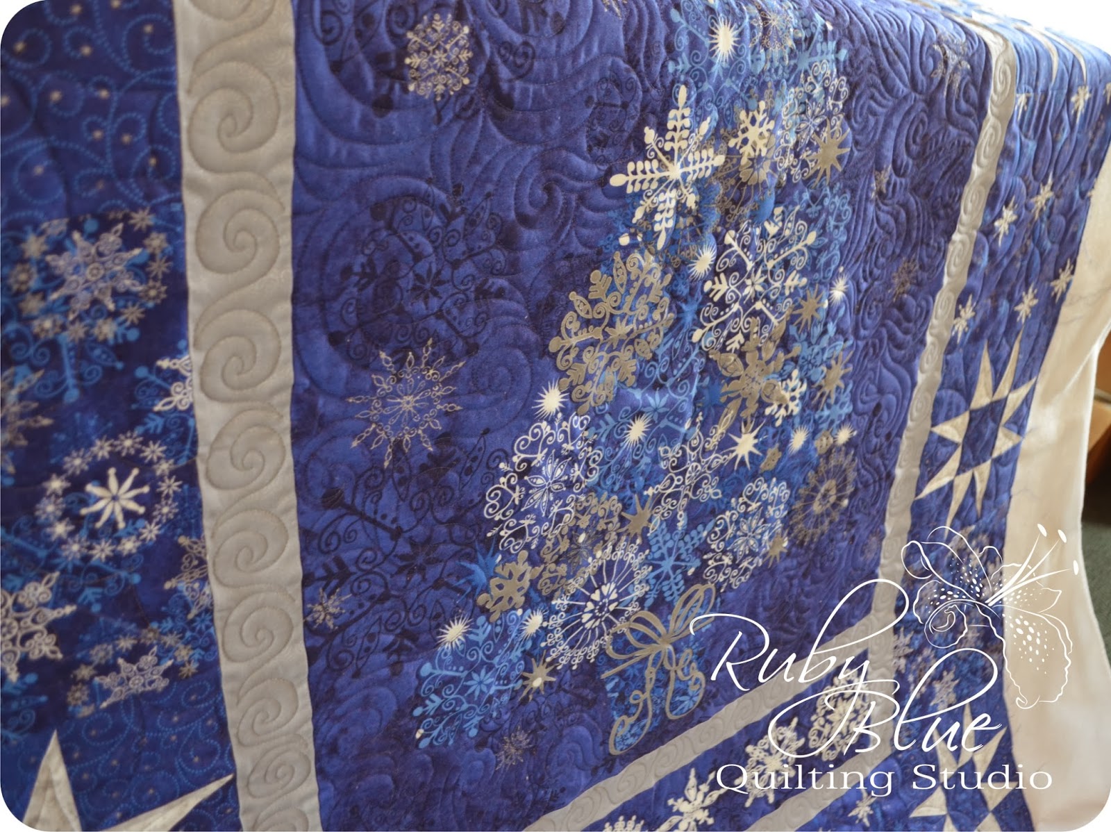 Ruby Blue Quilting Studio: Machine Quilting: Christmas Tree Panel