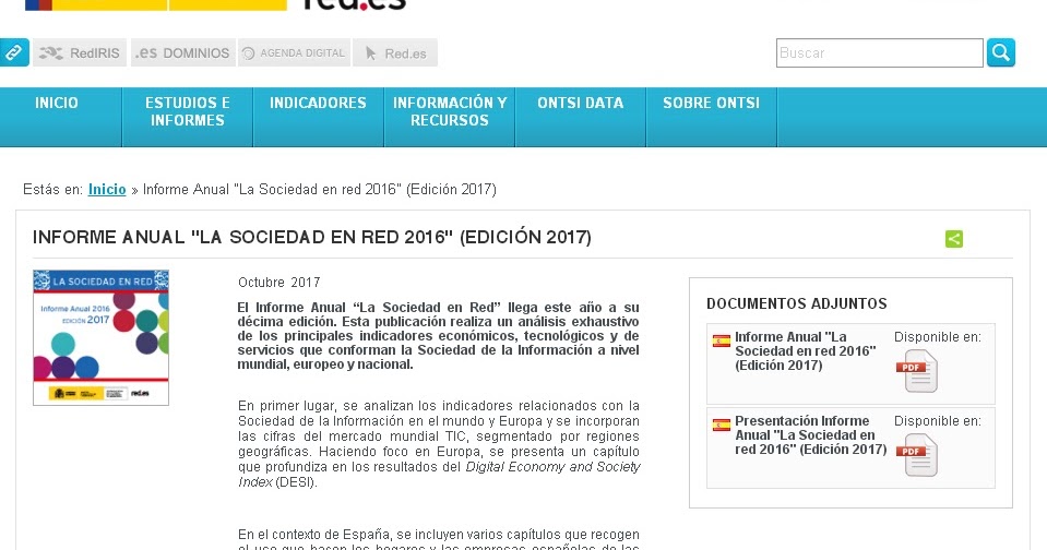 Tecnología en el I.E.S.O. "4 de Junio": INFORME ANUAL LA SOCIEDAD EN RED - TIC