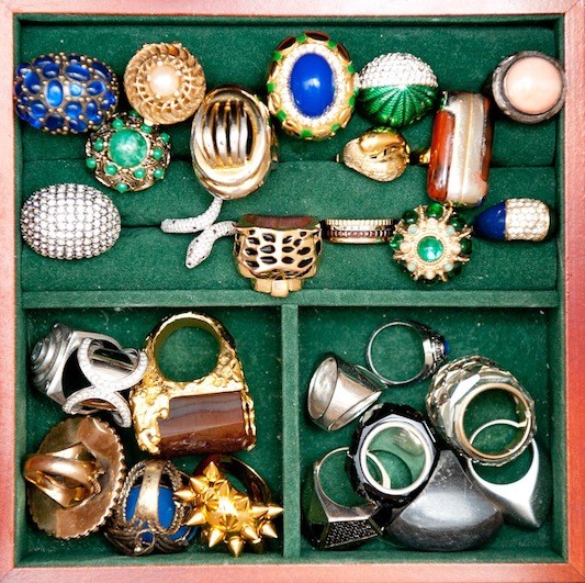 A Fashion Gal & A Fireman: CHUNKY RINGS... & a lot of em!