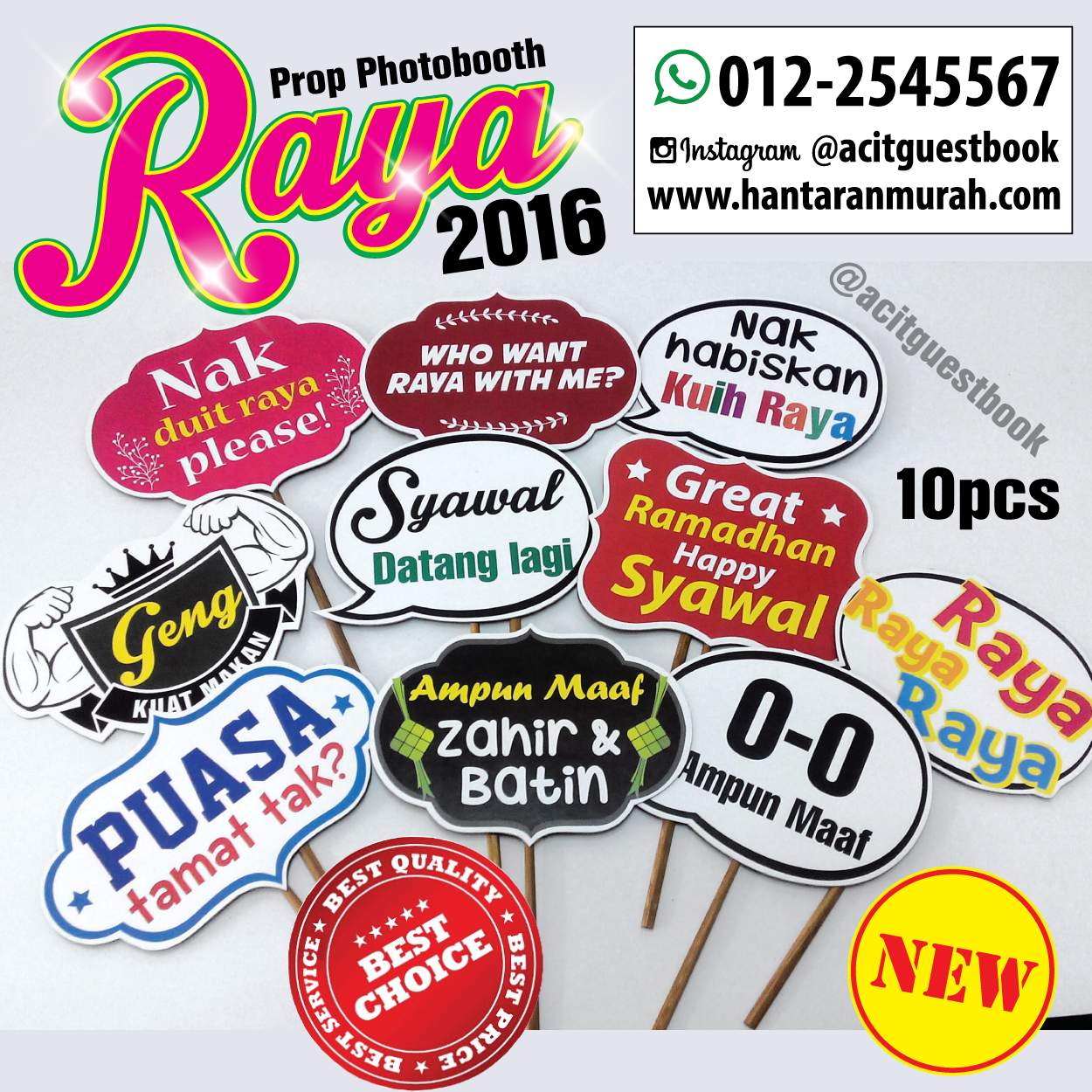 Prop Photobooth Hari Raya 2016 by famous @acitguestbook - Kedai Online ...