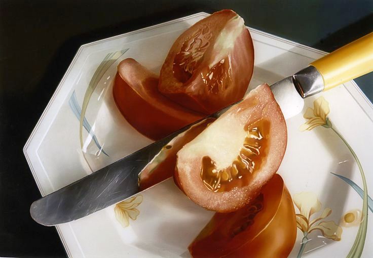 hyper realistic food painting by Tjalf Sparnaay ~ art projects art ideas