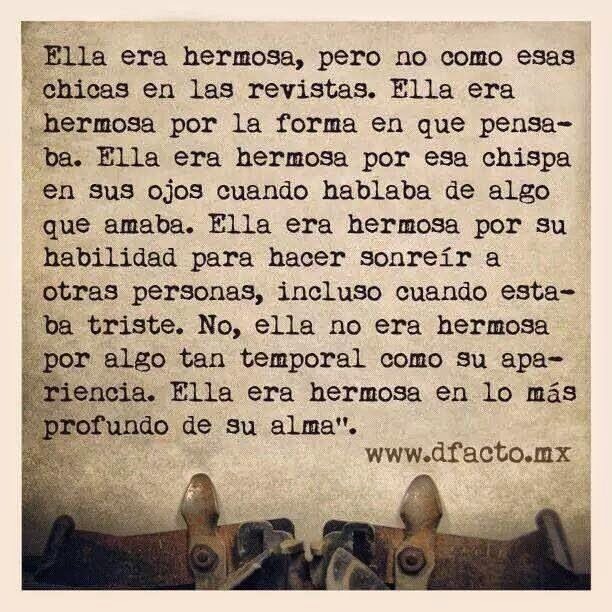 Ella era hermosa en lo más profundo de su alma ~ Mejores Mensajes