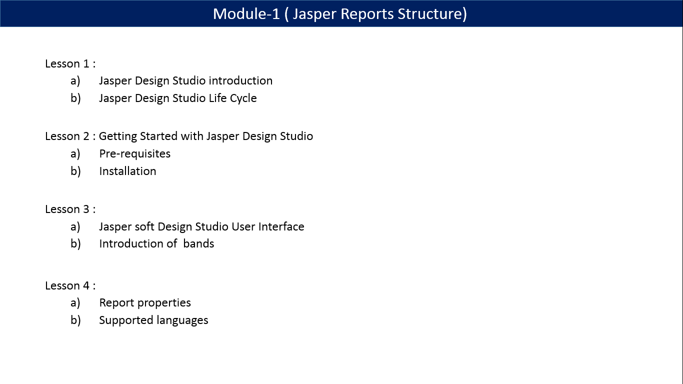 Learn Jaspersoft BI - Jasper Design Studio 6.x or iReport 5.x course ...