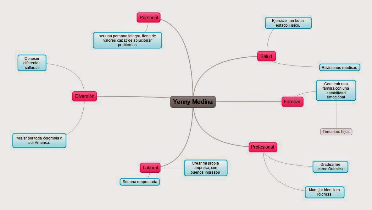 portafolio comunicación yenny medina: mapa mental proyecto de vida