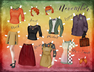 Paper Doll School: November Paper Doll - Set 3
